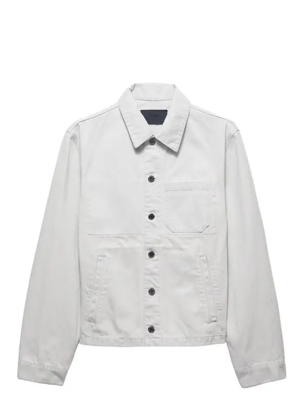Prada Denim Blouson Jacket - Sky-blue
