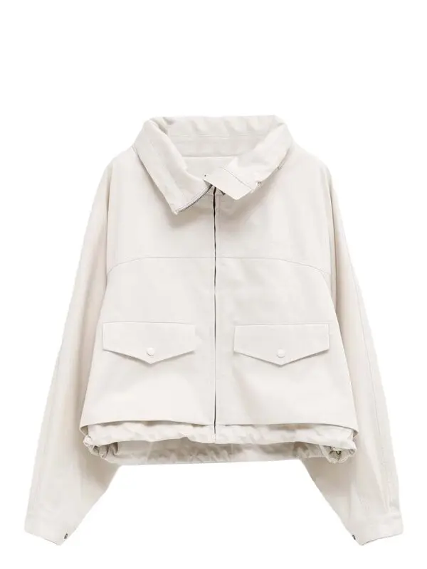 Loewe High Collar Relaxed Jacket - Ivory