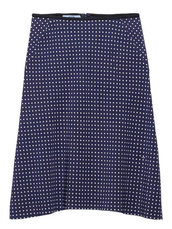 Prada Polka Dot Flared Skirt - Blue