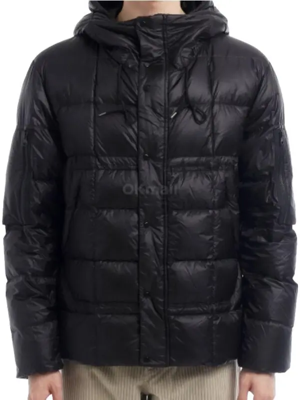 TEN C Hooded Down Jacket - Black