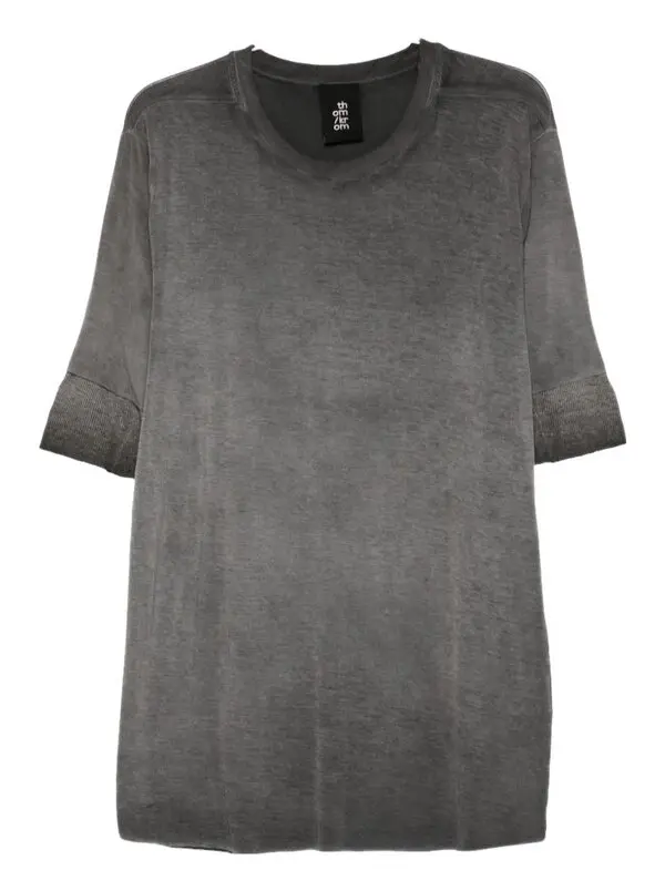 THOM KROM Longline Panel T-shirt - Gray