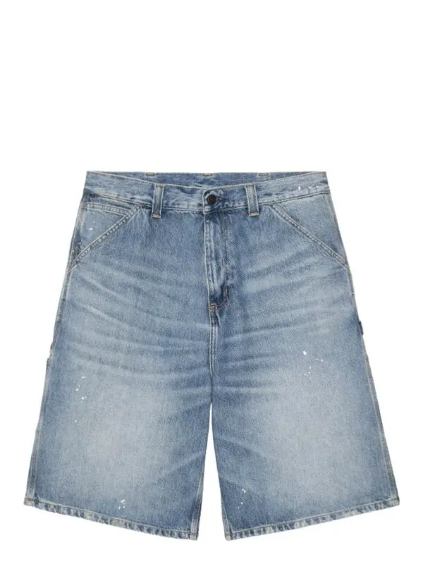 Carhartt Work In Progress Single Knee Utility Denim Shorts - Blue