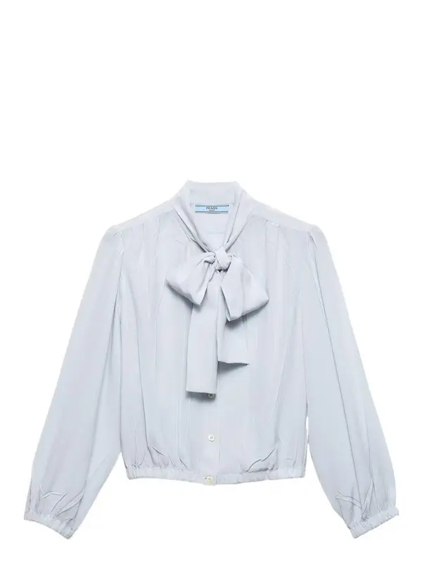 Prada Crepe De Chine Shirt - Interstellar Blue