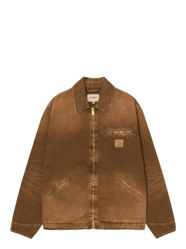 Carhartt Work In Progress Long-sleeved Collared Zip-up Jacket - Brown