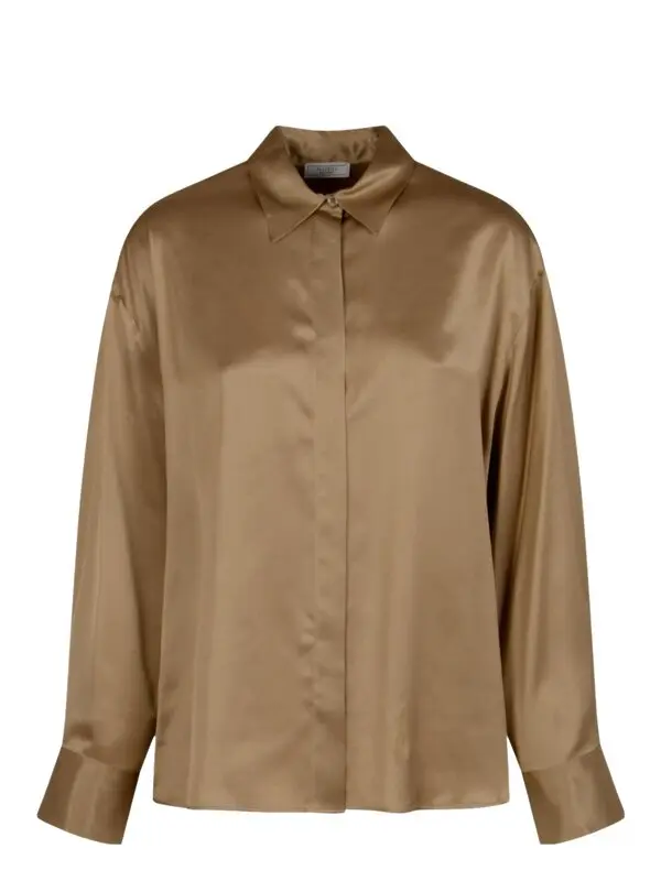 Peserico Classic Collar Shirt - Brown