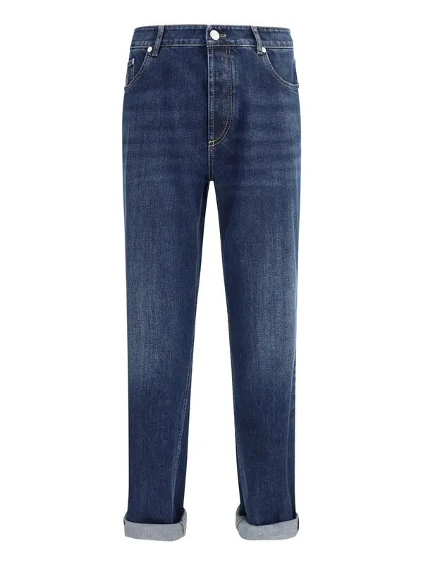Brunello Cucinelli Straight Fit Five-pocket Jeans - Blue