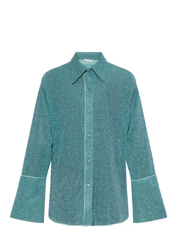 Oseree Metallic Lurex Shirt - Blue