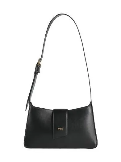 N°21 Leather Shoulder Bag - Black