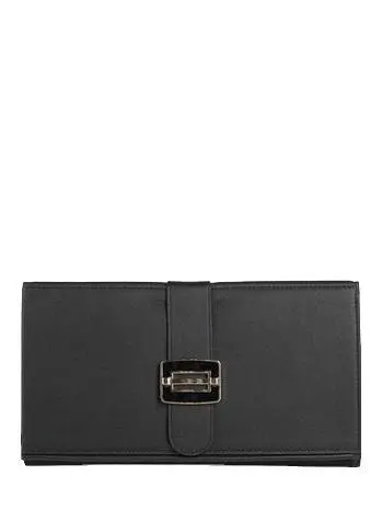 LA RÉSERVE Calfskin Clutch With Appliqués - Black
