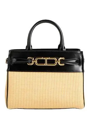 TOM FORD Sand Cotton And Calfskin Tote Bag With Ecobrass Embellishments - Beige