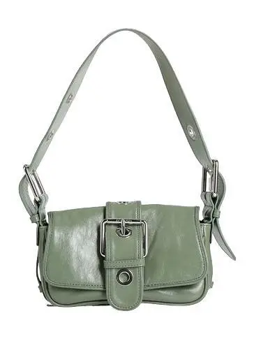 By Far Military Lambskin Shoulder Bag - Green