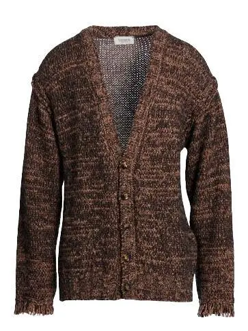 LANEUS Alpaca Wool Blend Cardigan - Brown