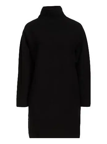 Alpha Studio Wool Blend Turtleneck Mini Dress - Black
