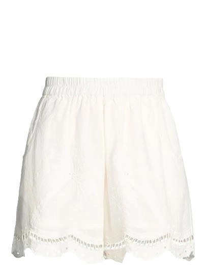ARIZONA LOVE Embroidered Cotton Polyester Shorts - White