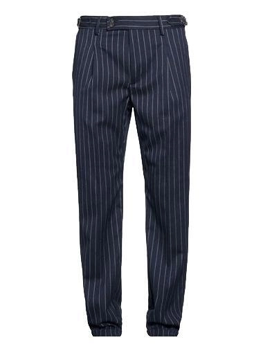 TAKESHY KUROSAWA Pinstriped Tapered Leg Trousers - Navy