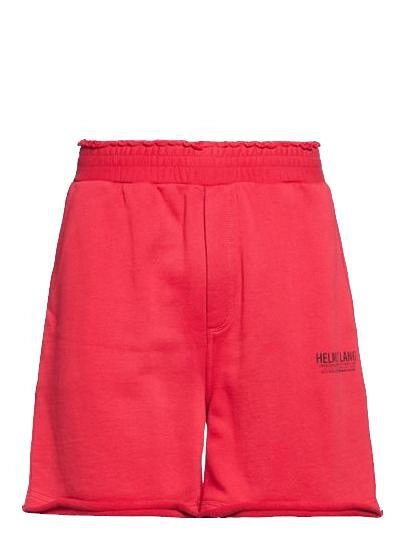 Helmut Lang Cotton French Terry Shorts - Red