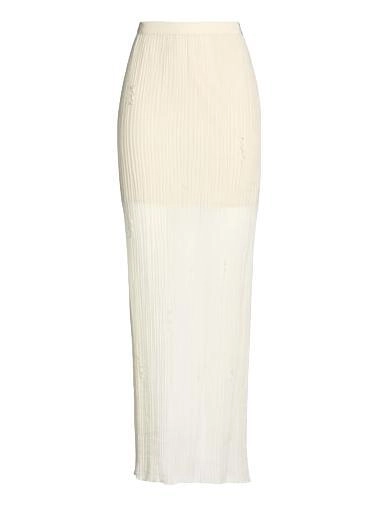 ALYSI Virgin Wool And Silk Maxi Skirt - Ivory