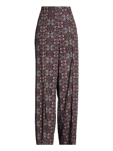 BABYLON Floral Print Crepe Wide-leg Pants - Brown