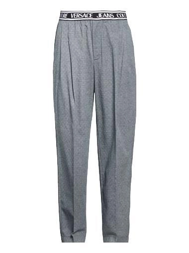 Versace Cotton Jacquard Tapered Pants - Blue
