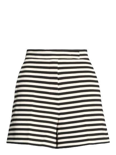 Max Mara Striped High-waisted Jersey Shorts - Black