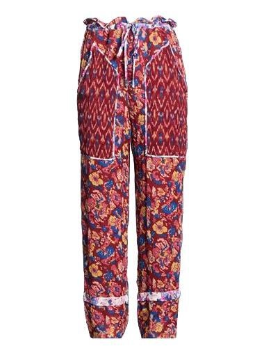 MARANT ETOILE Multicolor Georgette Printed Pajama Pants - Red