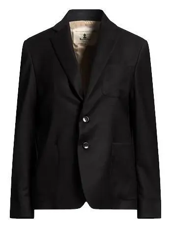 Barena Venezia Single-breasted Virgin Wool And Elastane Blazer - Black