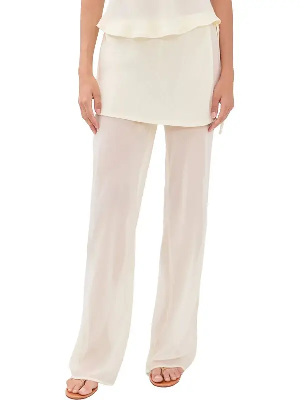 MADISON THE LABEL Sara Pants - Ivory