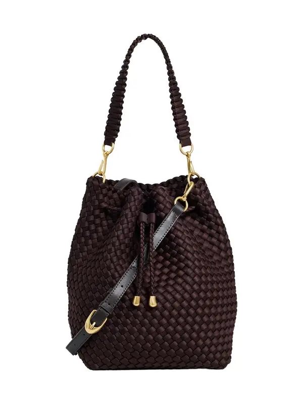 NAGHEDI Mercer Large Bucket Bag - Chocolate (solid)