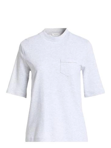 Peserico Light Cotton Polyamide T-shirt With Pocket Detail - Light Grey