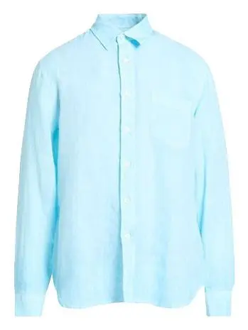 120% Lino Shirt Size Linen - Blue