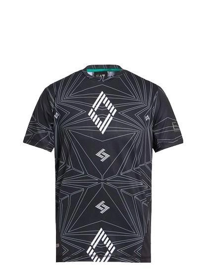 EA7 Recycled Polyester Blend Printed T-shirt - Black