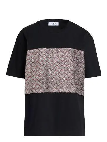 Missoni Cotton Jersey T-shirt With Metallic Fiber Detail - Black