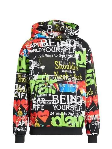 VIVIENNE WESTWOOD Hooded Sweatshirt With Graphic Print - Black