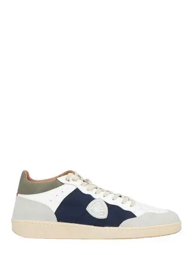 BLAUER. Leather And Textile High-top Sneakers - Navy