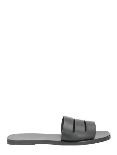 ANCIENT GREEK SANDALS Leather Slides - Black