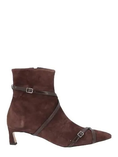 J.A.P. JOSE ANTONIO PEREIRA Suede Ankle Boots With Strap Detailing - Brown