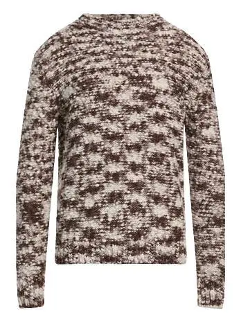 DANIELE FIESOLI Danielle Fiesoli Chocolate Wool And Polyamide Mélange Crewneck Sweater - Brown