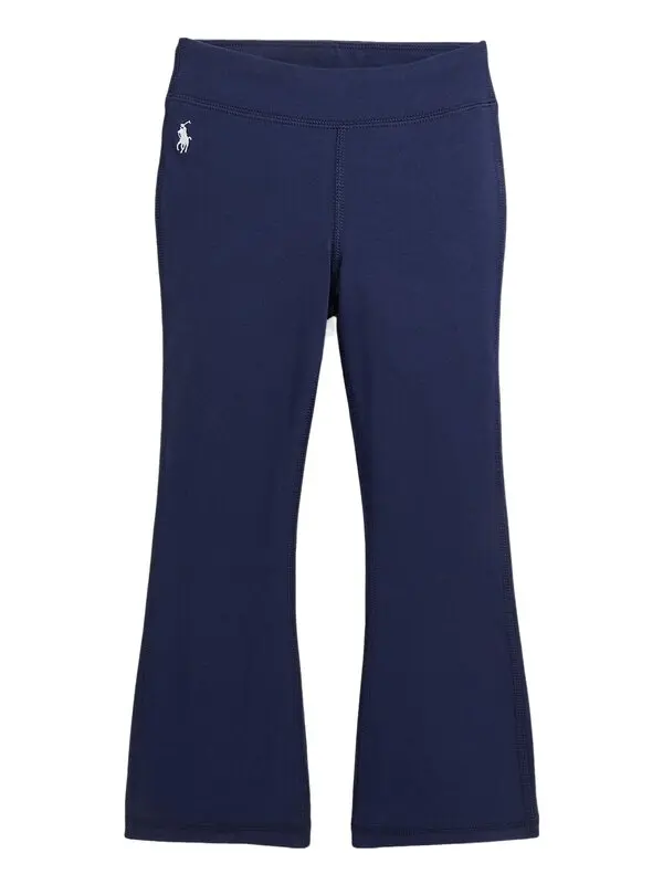 Polo Ralph Lauren Logo Embroidered Flared Track Pants - Blue