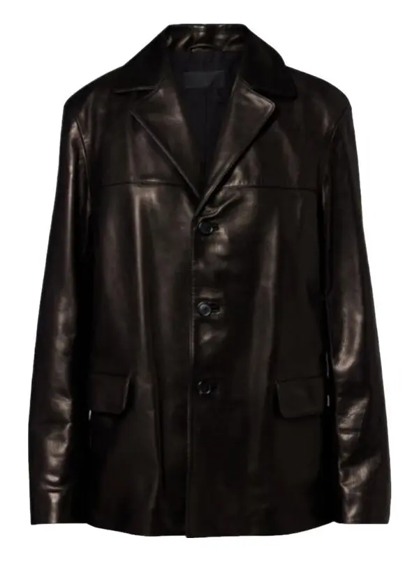 NILI LOTAN Tristan Leather Jacket - Black