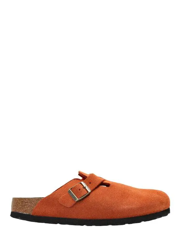 BIRKENSTOCK Boston Buckle Strap Mules - Brown