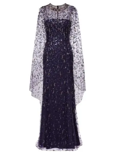 Jenny Packham Hestia Embellished Gown - Black