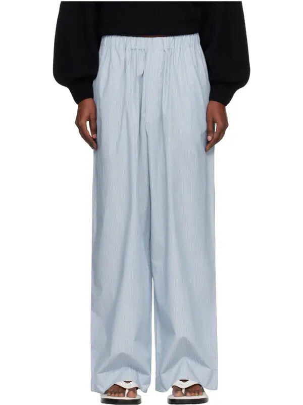 BASERANGE Claude Striped Trousers - Blue