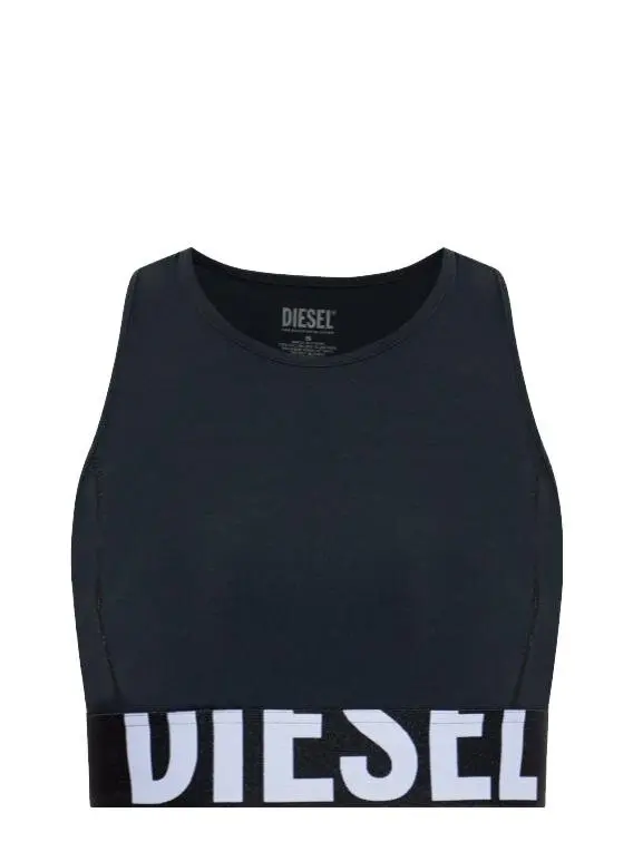 DIESEL® Sibilla D-pop Logo Band Top - Black