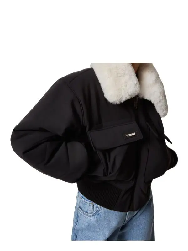 Coperni Bomber Jacket With Contrasting Collar - Black