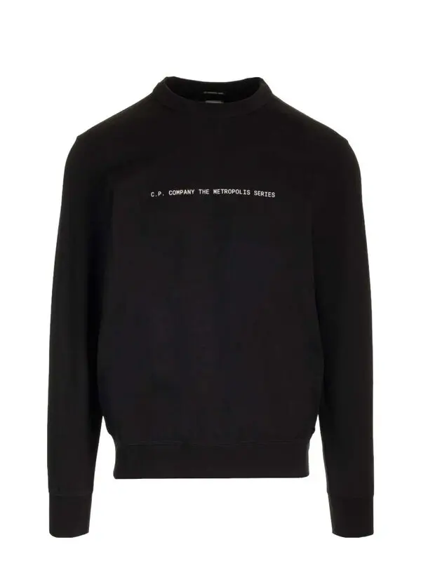 C.P. COMPANY Graphic Printed Crewneck Sweatshirt - Black