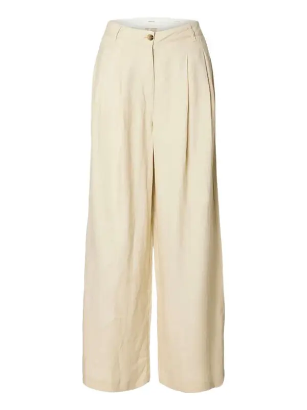 SELECTED Elegant Wide Leg Trousers With Belt Loops - No