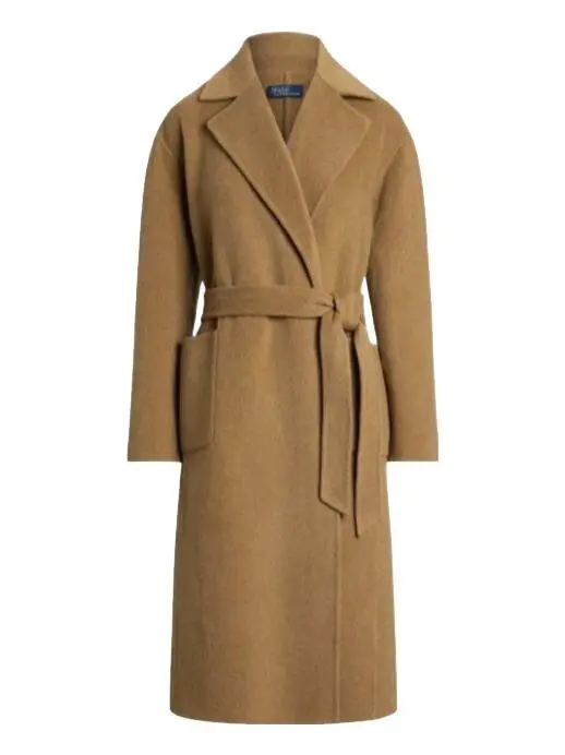 Polo Ralph Lauren Long Belted Coat With Notched Lapel - Green