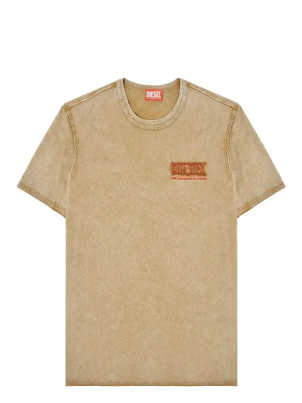 DIESEL® Crew Neck T-shirt - Light Brown