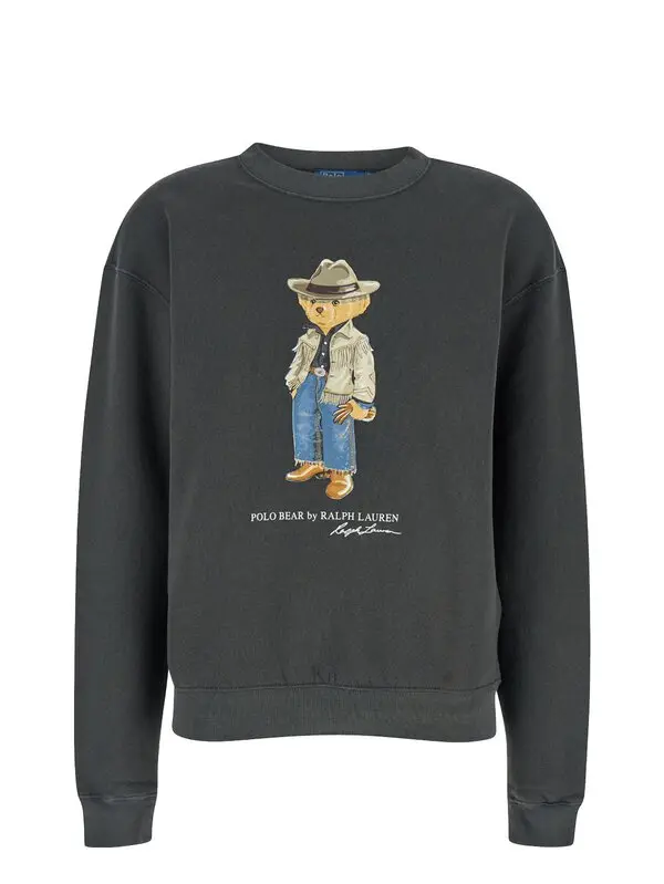 Polo Ralph Lauren Crewneck Sweatshirt With Graphic Embroidery - Black