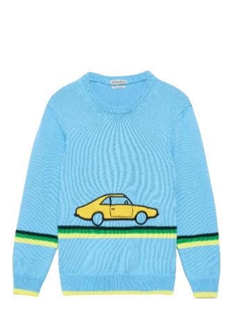 J.W.ANDERSON Car-patch Sweater - Sky Blue